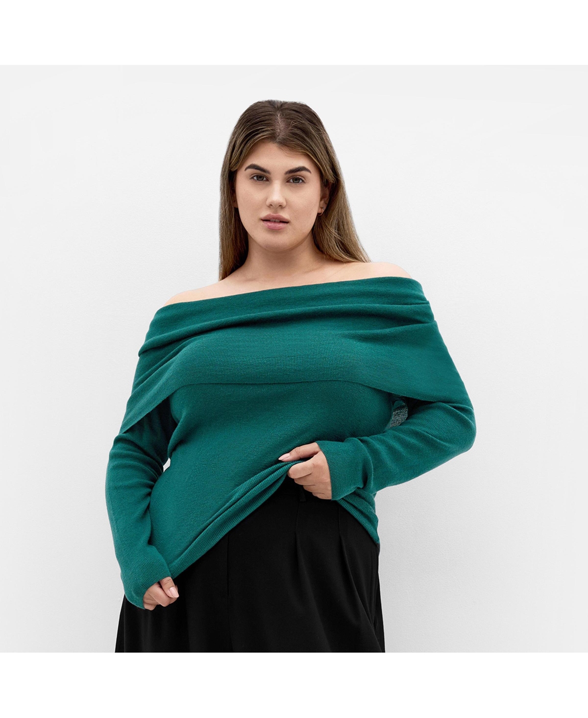 Click here for City Chic Womens Florence Off Shoulder Jumper - Ja... prices