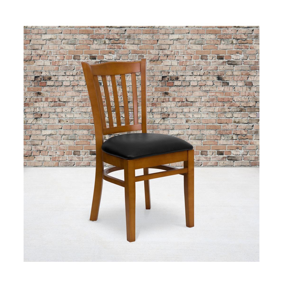 Click here for Emma+Oliver 2 Pack Vertical Slat Back Wooden Resta... prices