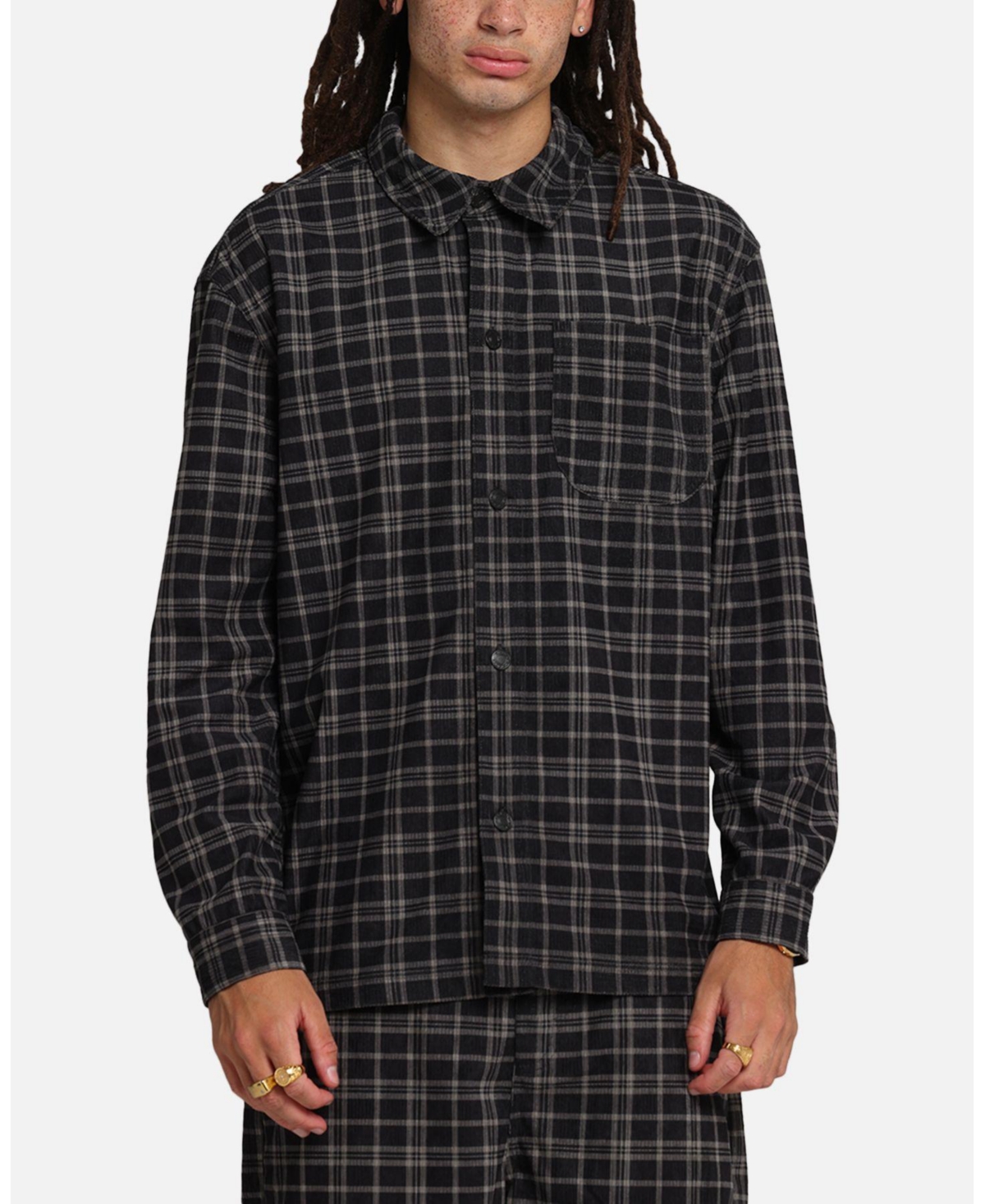 Click here for Xxiii Mens Plaid Corduroy Shirt Jacket prices
