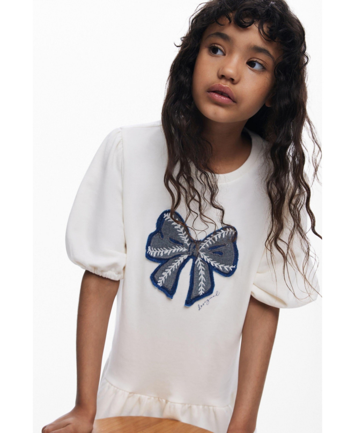 Click here for Desigual Girls Girlss Sweatshirt dress with bow -... prices