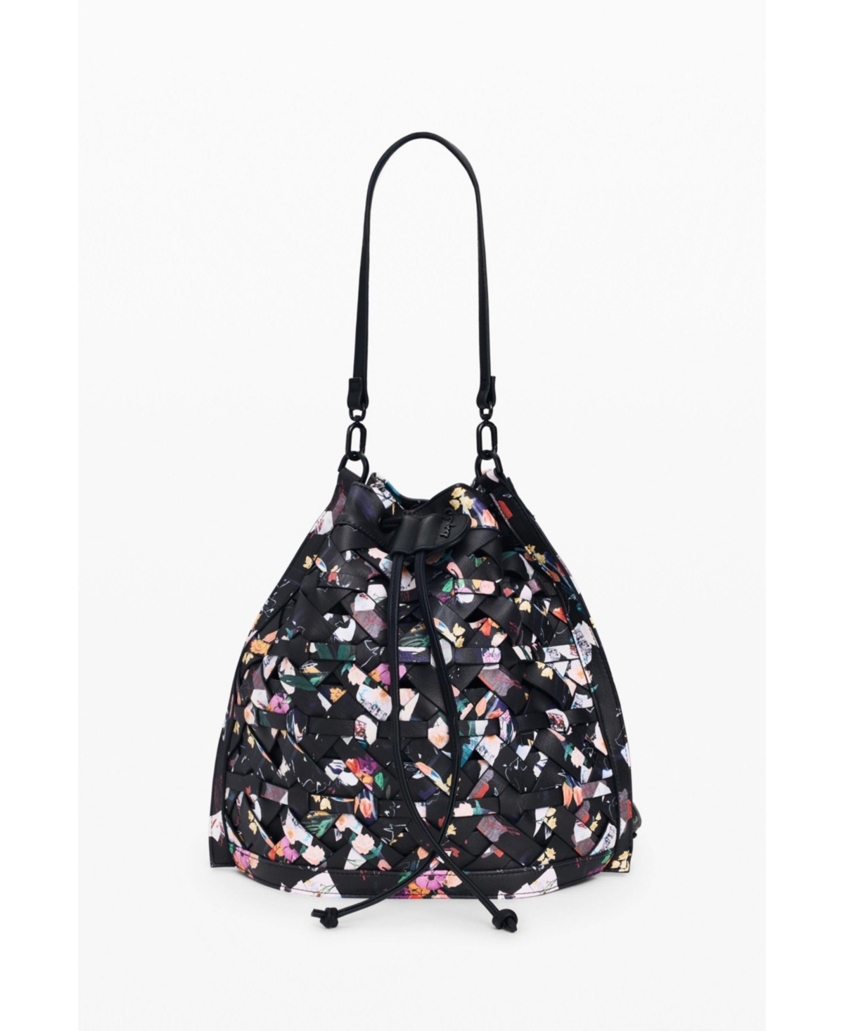 Click here for Desigual Womens Medium braided floral backpack - B... prices