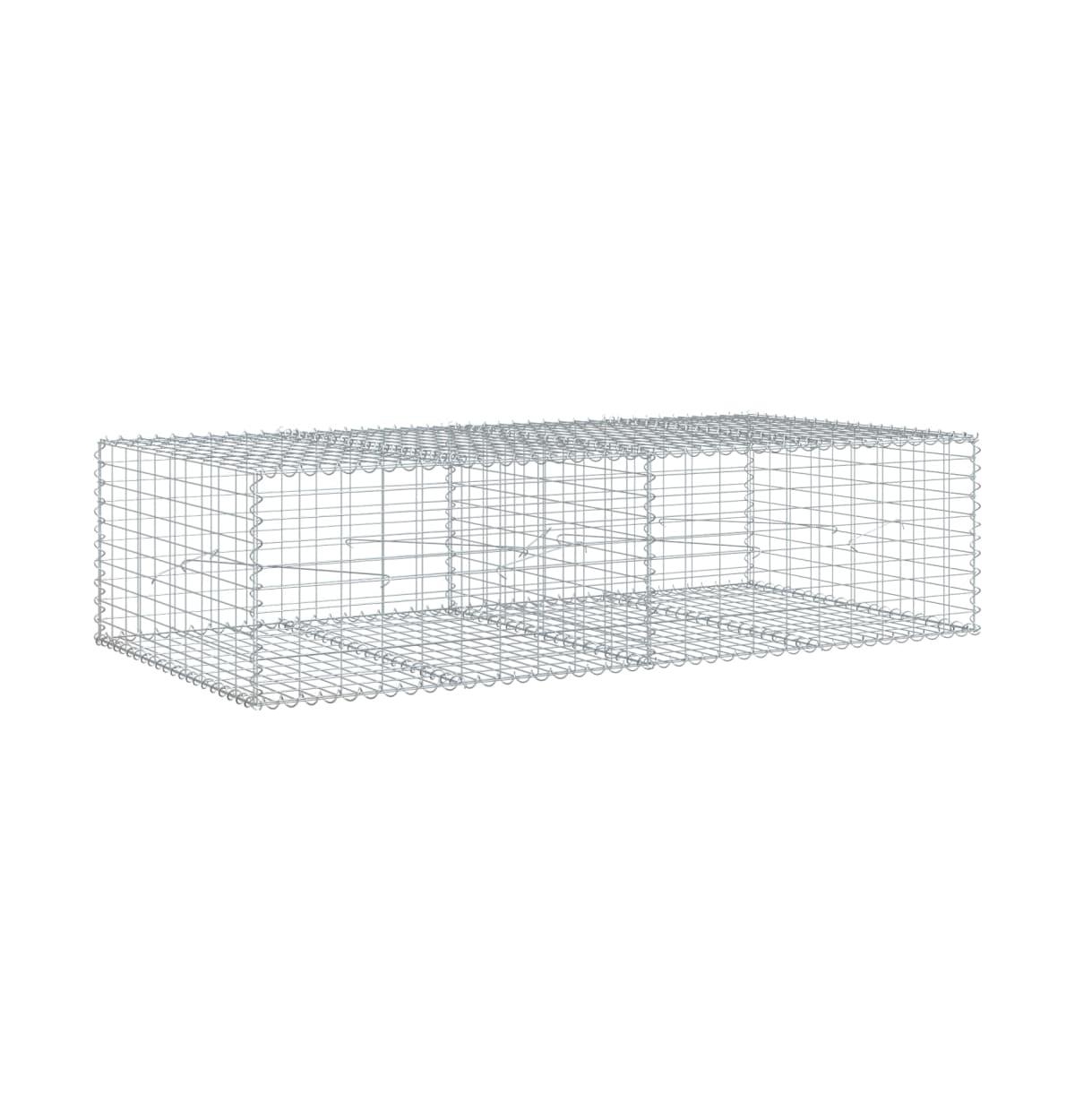 Click here for vidaXL Gabion Basket Silver Galvanized Iron Large... prices