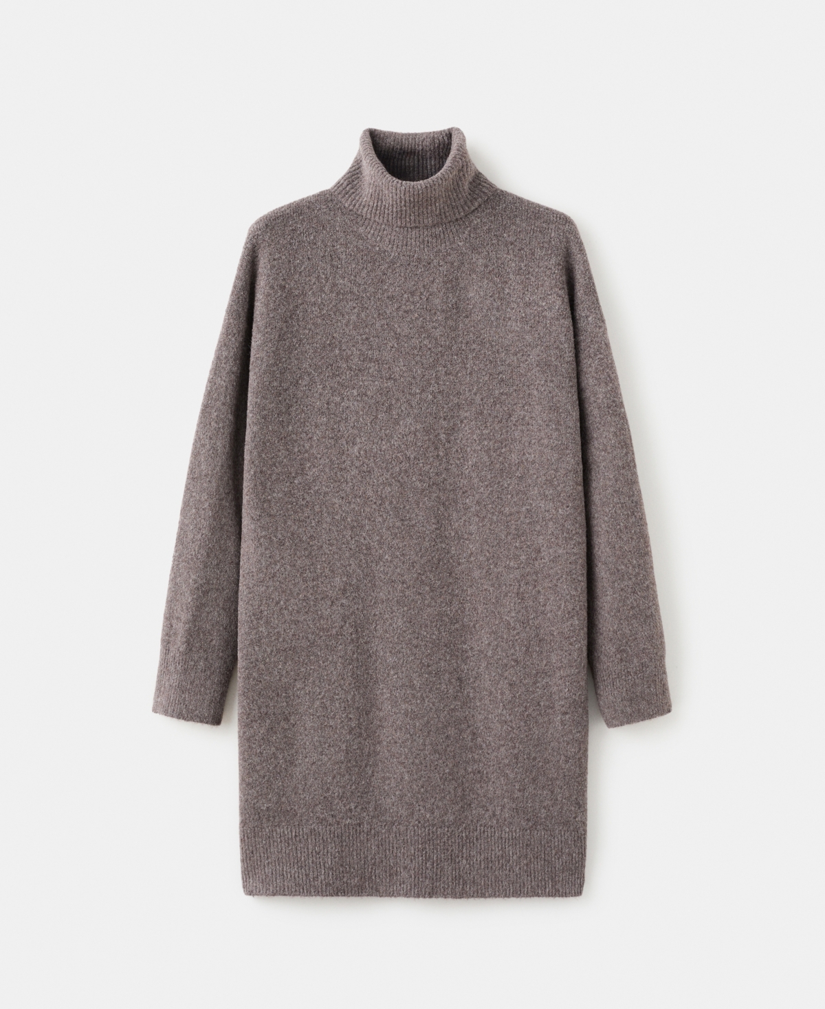 Click here for Mango Womens Knitted Turtleneck Dress - Medium Bro... prices