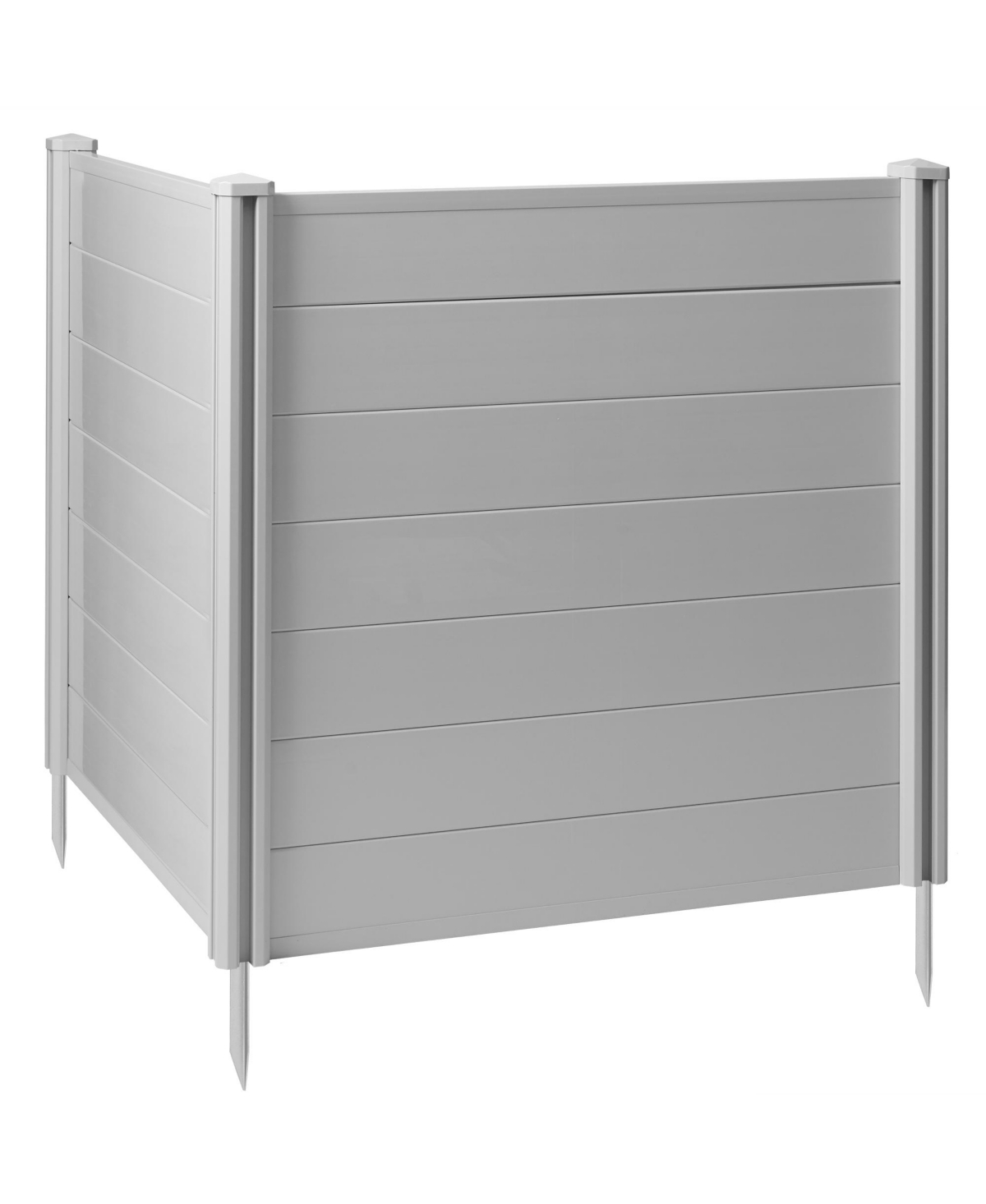 Casafield 42 x 42 Privacy Screen - Outdoor Vinyl Fence Panel Enclosure for Ac / Trash Bins / Pool Equipment - Gray