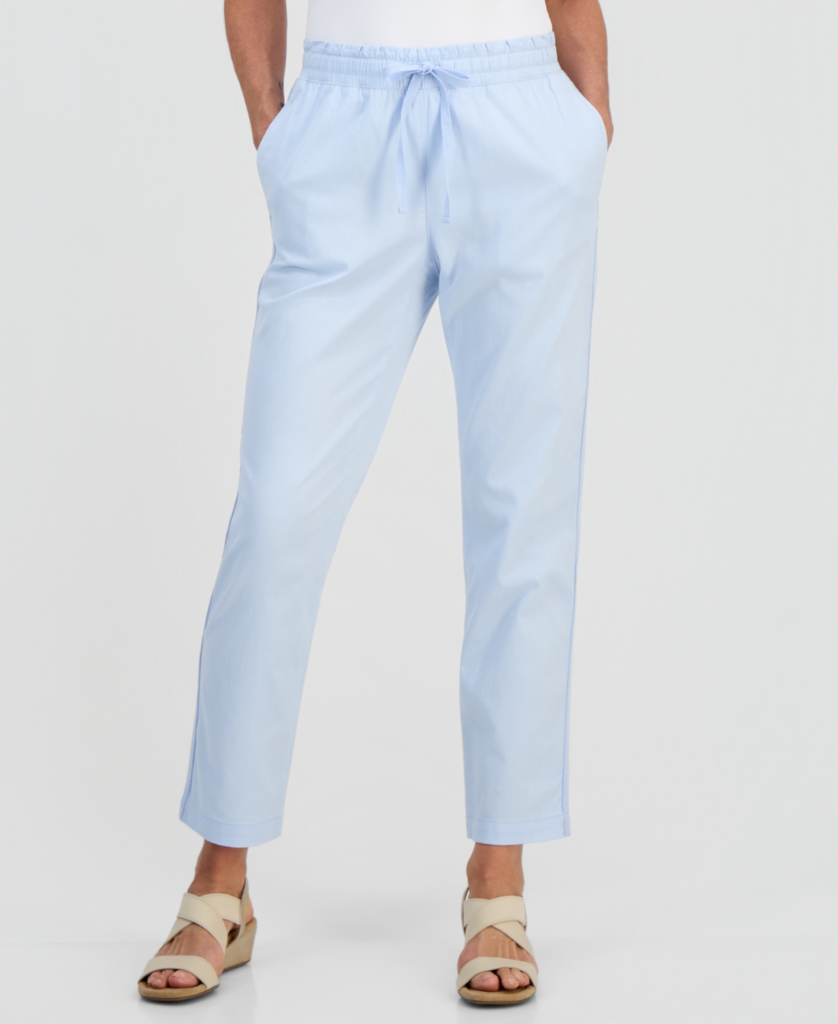 Click here for Style & Co Petite Twill-Tape Tapered Pull-On Pants... prices