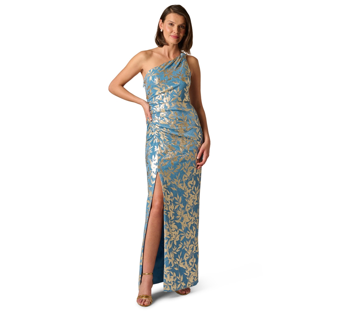 Click here for Adrianna Papell Womens One-Shoulder Ball Gown - Li... prices