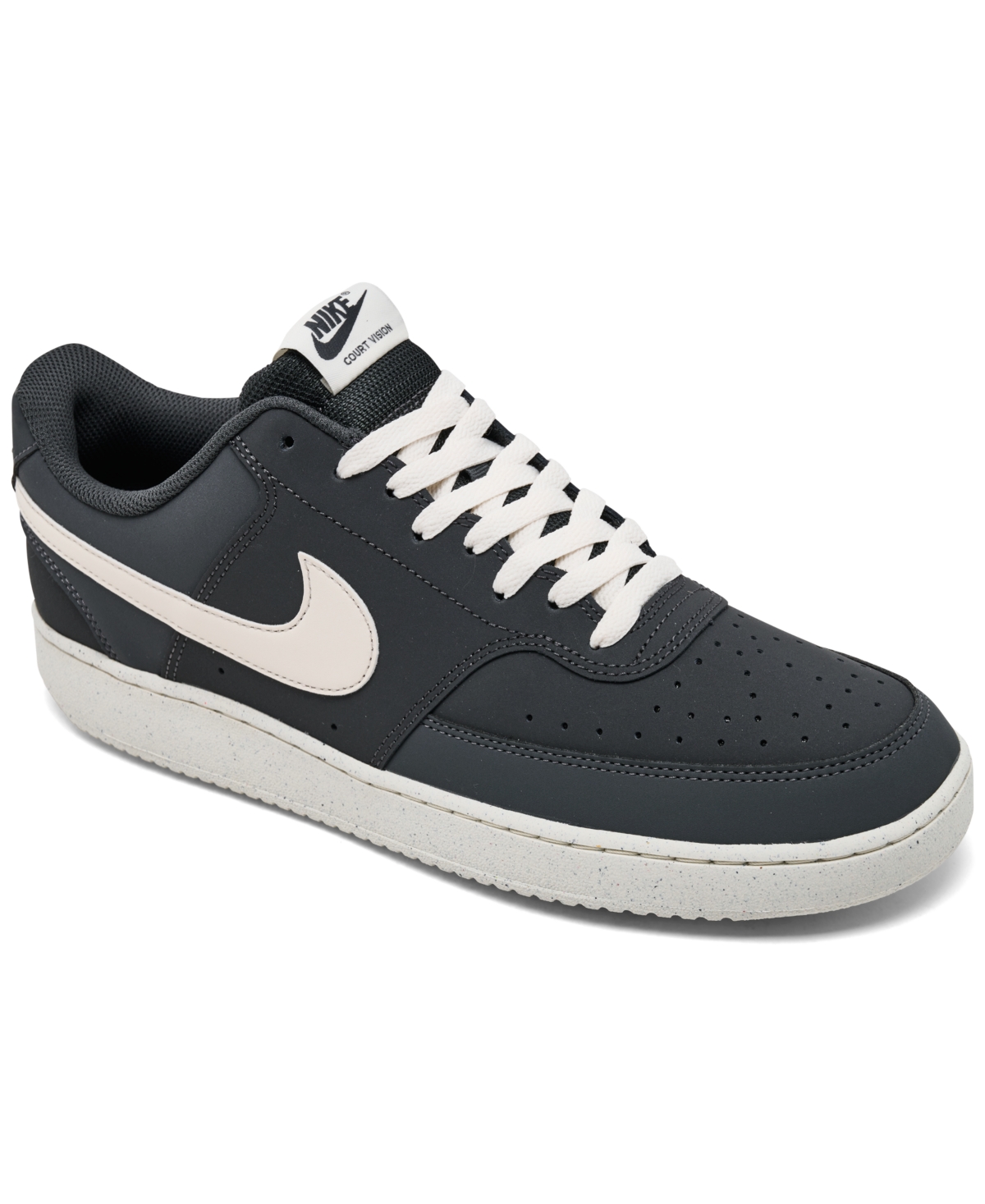 Click here for Nike Mens Court Vision Low Casual Sneakers from Fi... prices