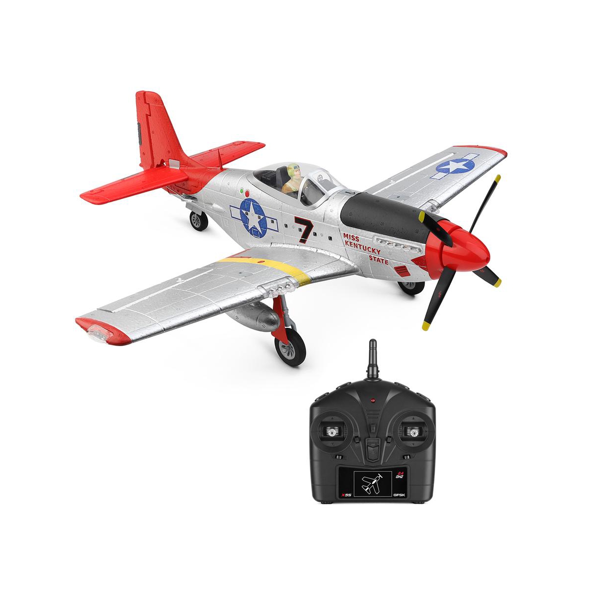 Click here for Bruce & Shark 2.4G 4-Channel P51 Rc Plane with Bru... prices