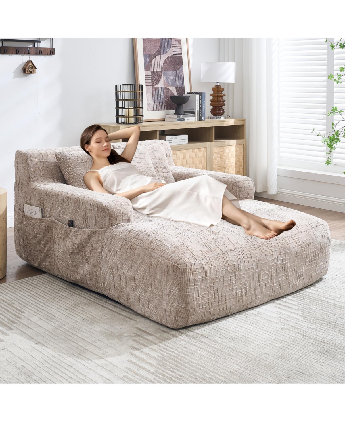 Click here for Streamdale Furniture Streamdale Chenille Lazy Sofa... prices