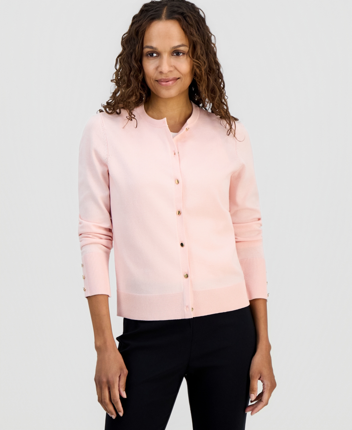 Click here for Jm Collection Petite Solid Cropped Cardigan  Creat... prices