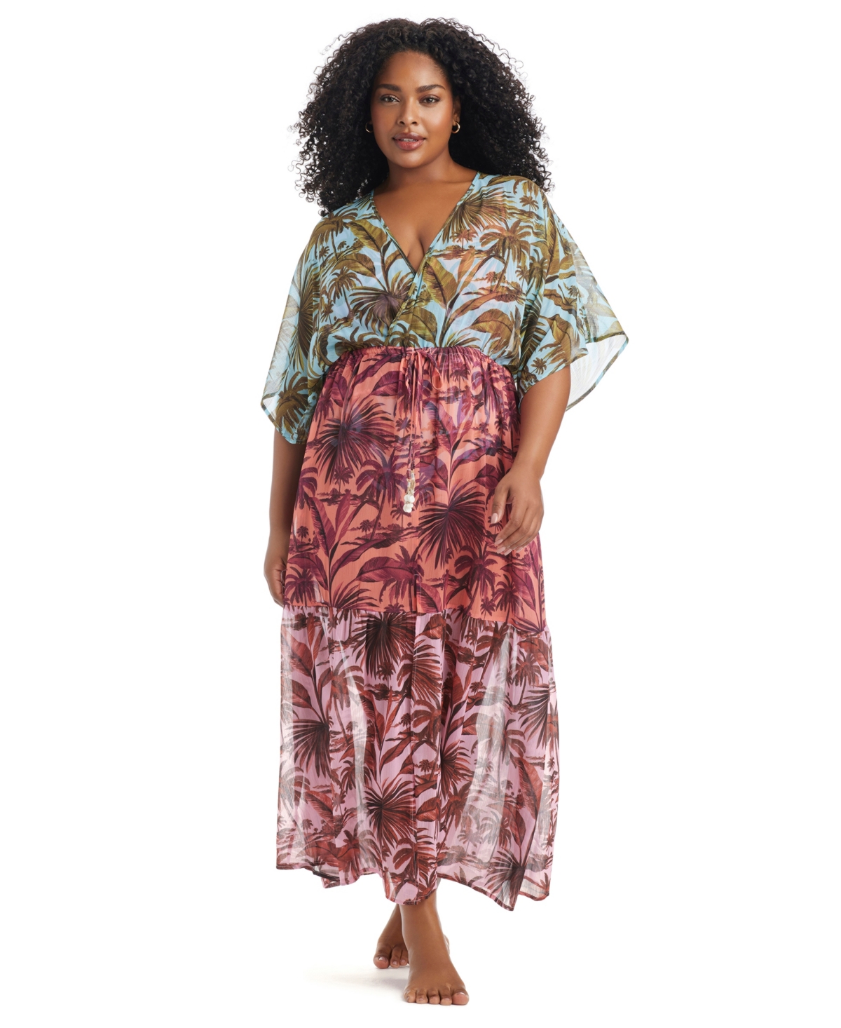 Click here for Bleu by Rod Beattie Plus Size White Lotus Cover-Up... prices