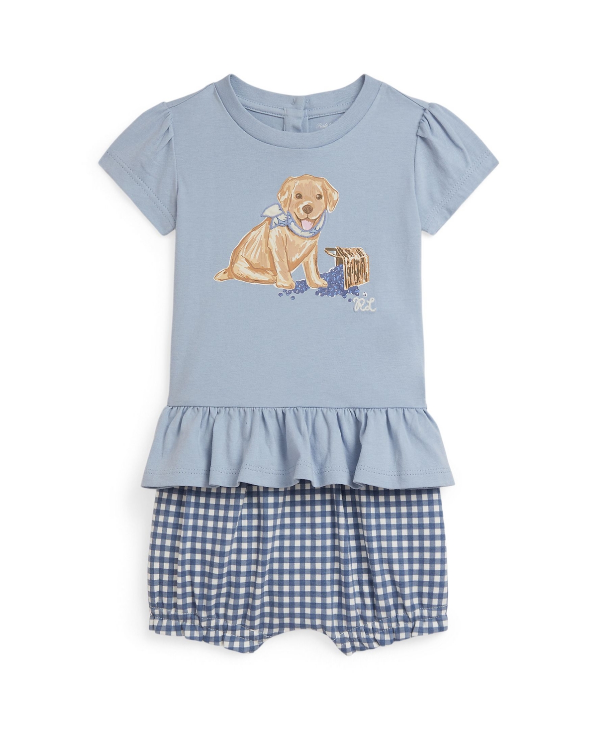 Click here for Polo Ralph Lauren Baby Girls Dog-Print Crewneck T-... prices
