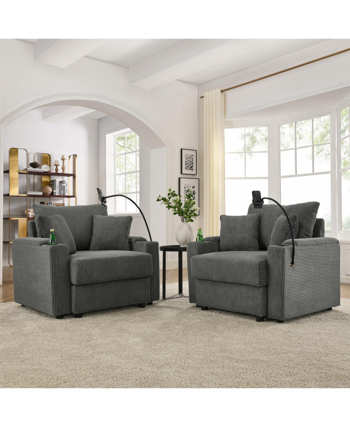 Click here for Streamdale Furniture Modern Corduroy Accent Chairs... prices