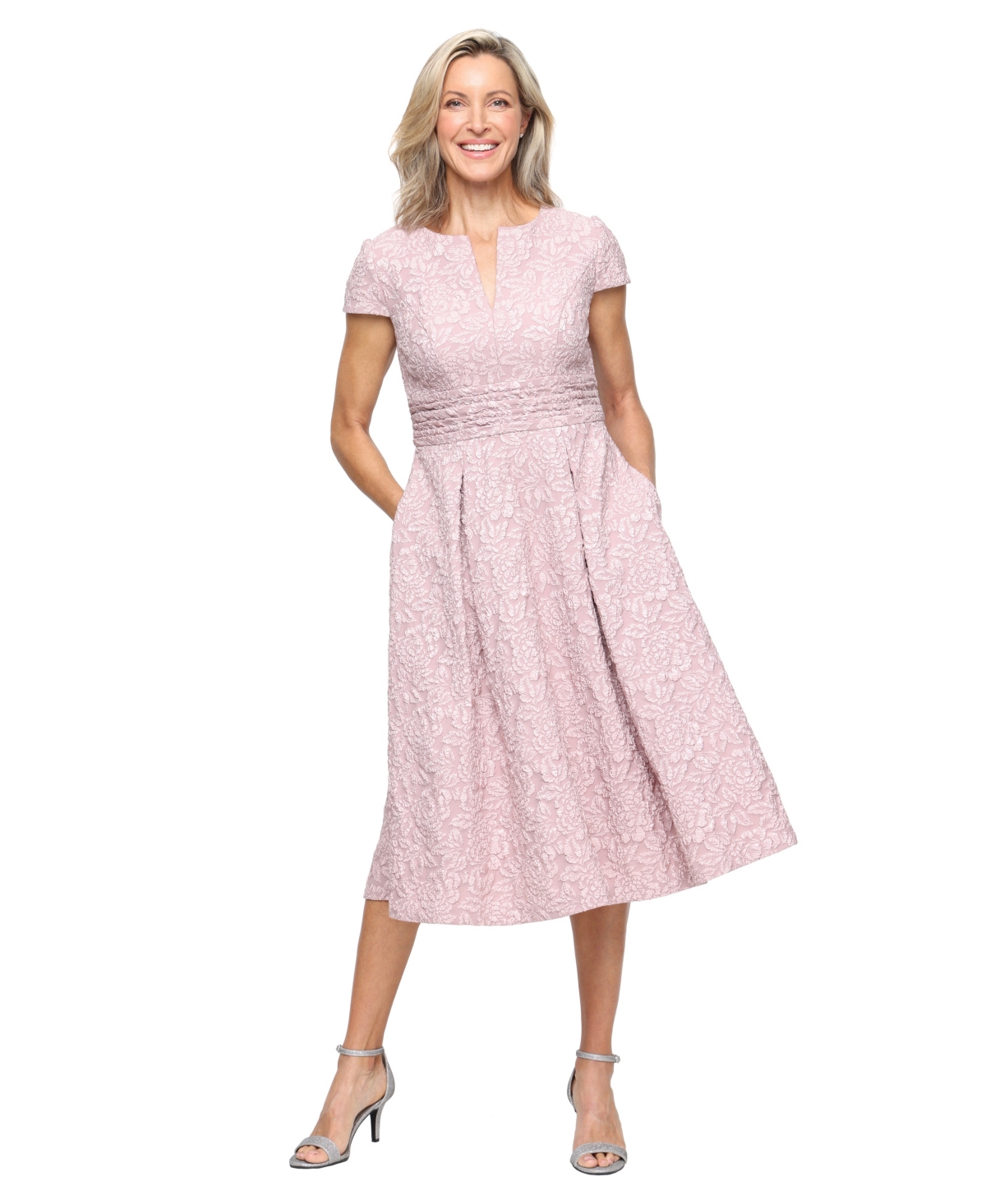 Click here for Alex Evenings Womens A-Line Midi Dress - Blush prices