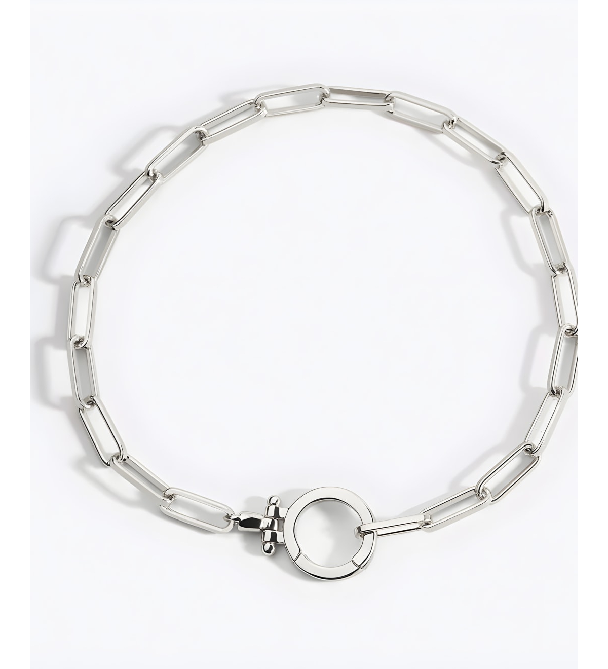 Click here for Mint & Lily Mint Paperclip Bracelet - Sterling sil... prices