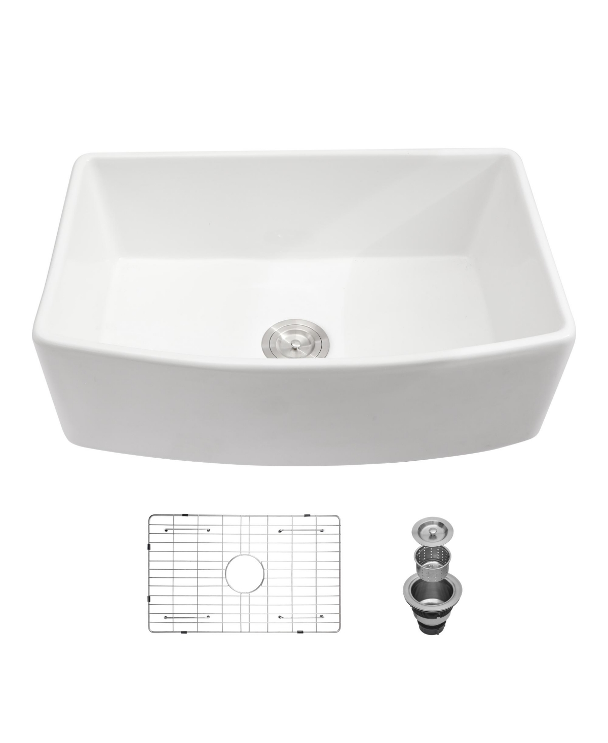 Click here for flynama 33x19x10inch White Farmhouse Sink Porcelai... prices
