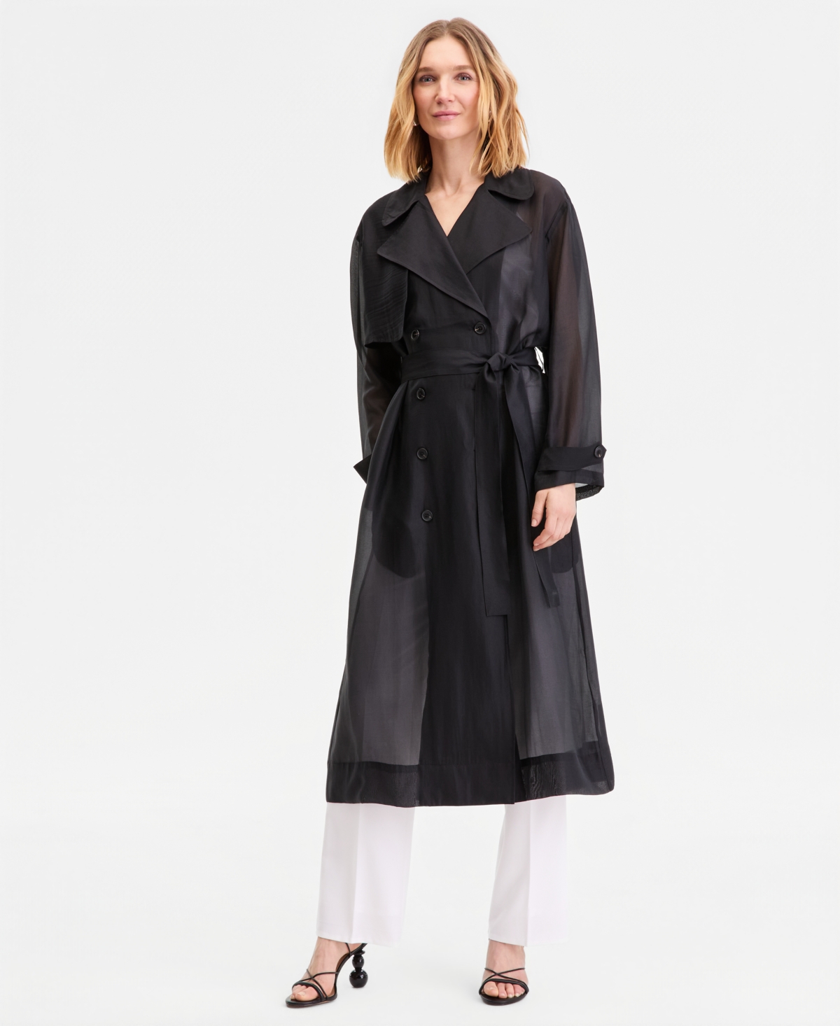 Click here for I.n.c. International Concepts Womens Sheer Trench... prices
