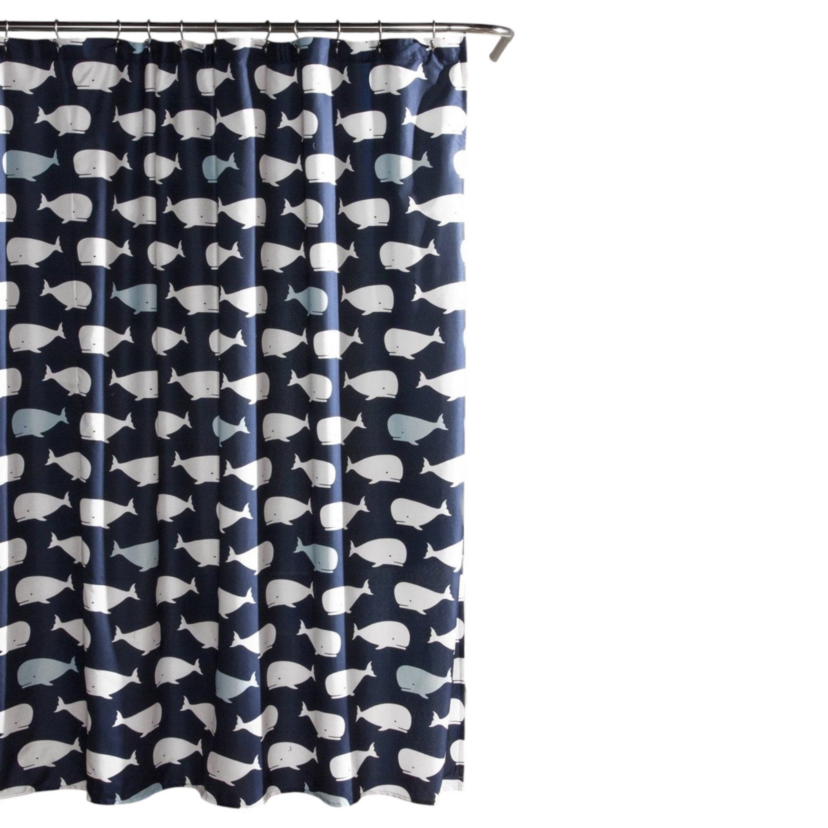 Click here for Slickblue 72-inch Navy White Nautical Whales Polye... prices