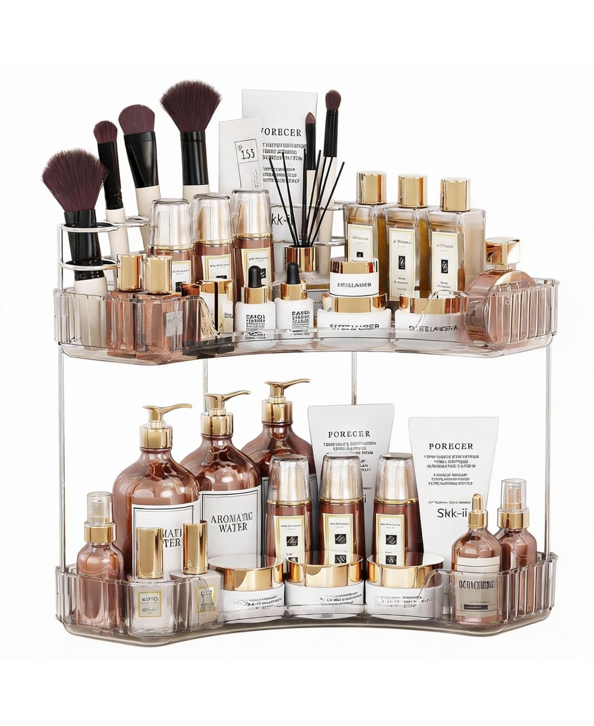 Click here for Yigii 2-Tier Corner Bathroom Organizer with Brush... prices