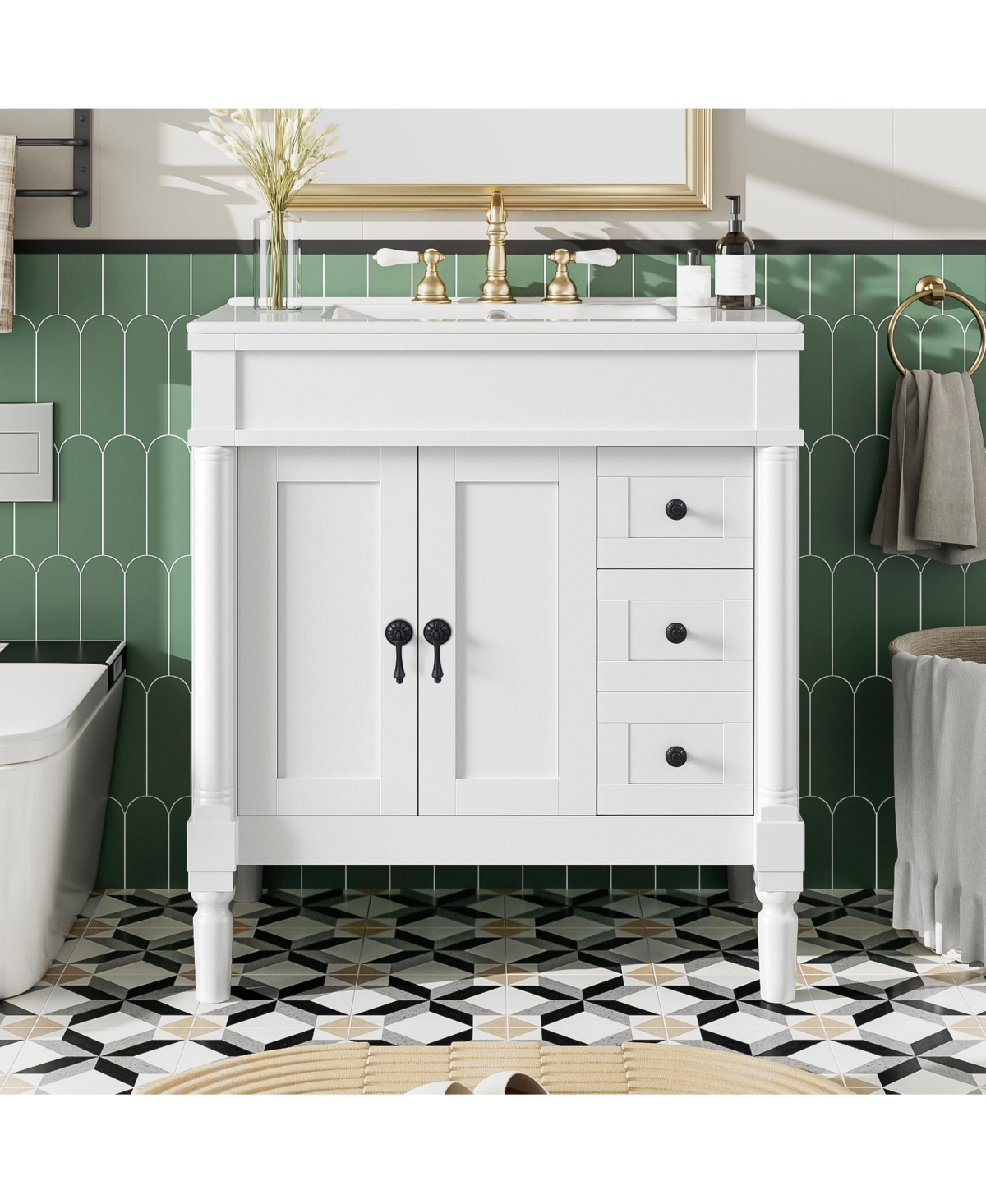 Click here for Cesicia Wood 30 in. Modern Bathroom Vanity with So... prices