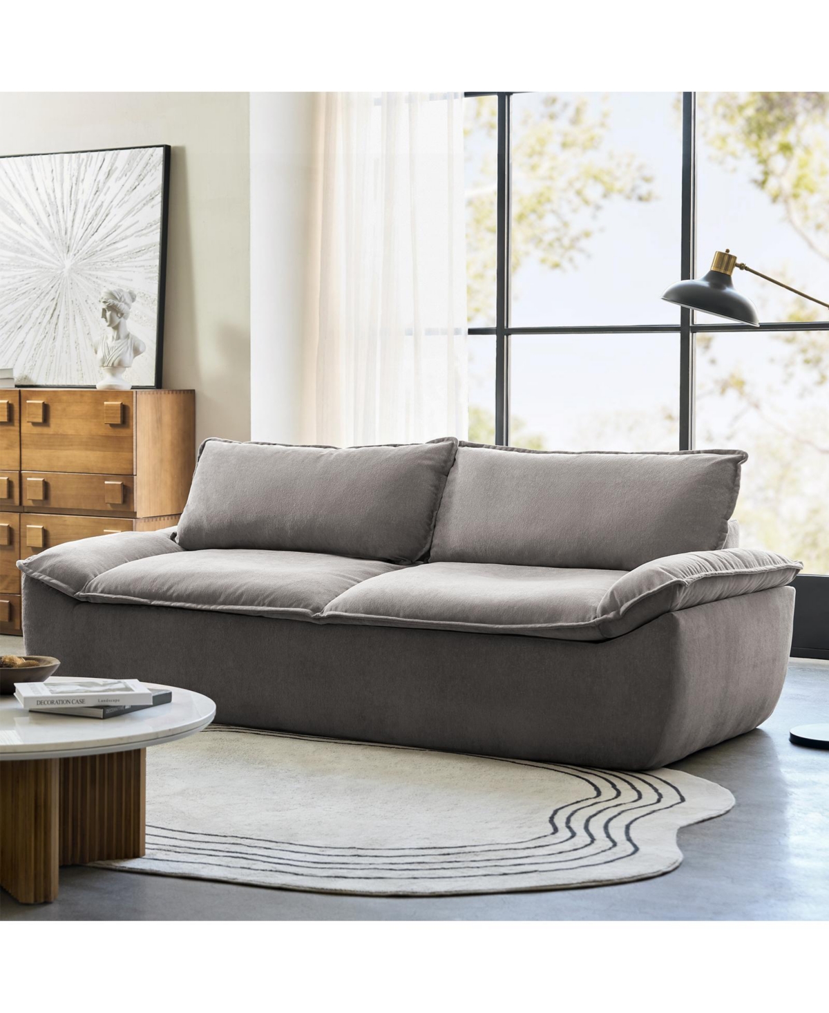 Click here for Hulala Home Enrique Modern 90"W Oversized Com... prices