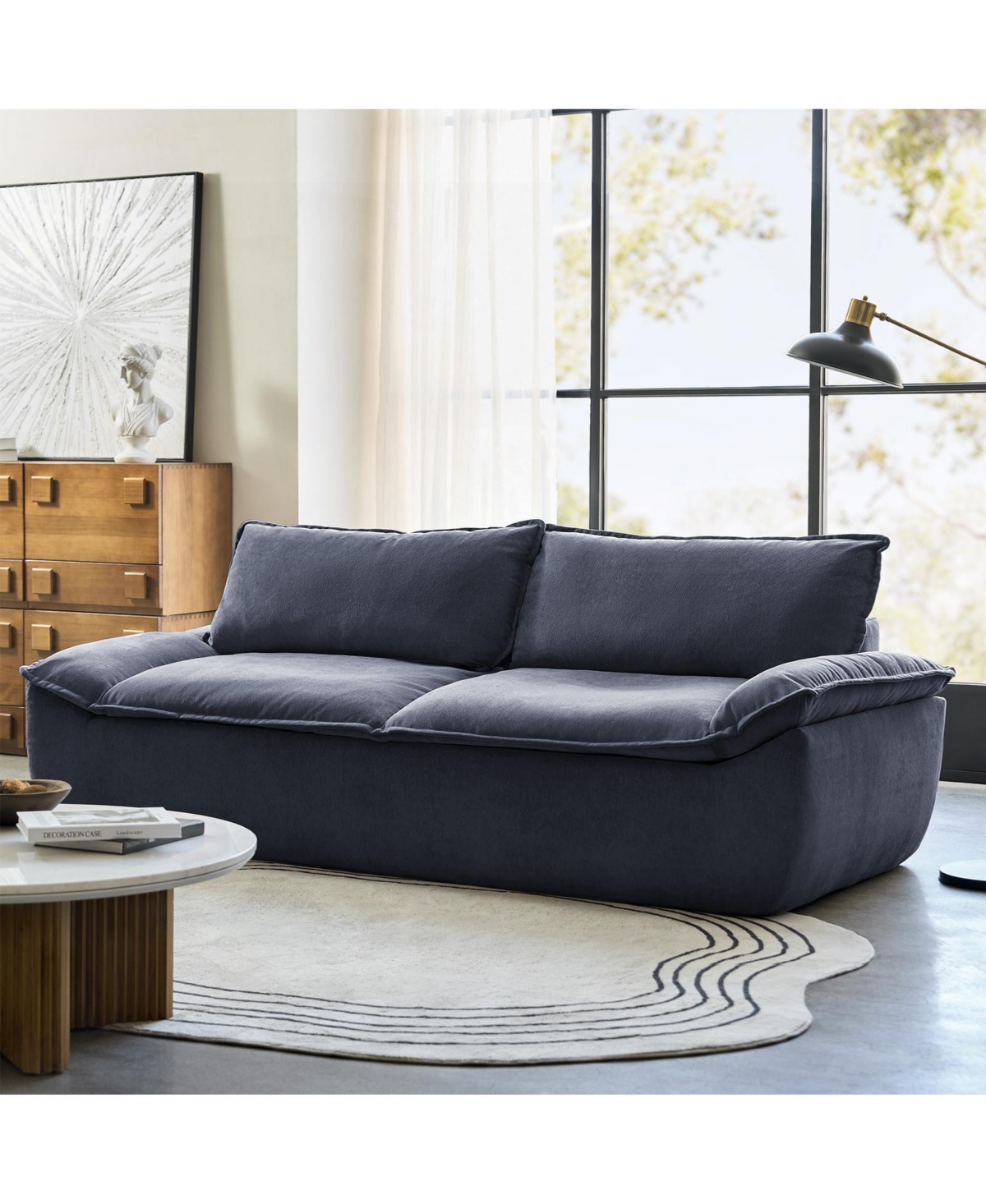 Click here for Hulala Home Enrique Modern 90"W Oversized Com... prices