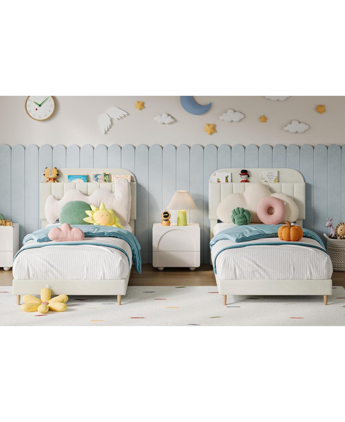 Click here for gaomon Easy Assembly Twin Bed Frames Upholstered P... prices