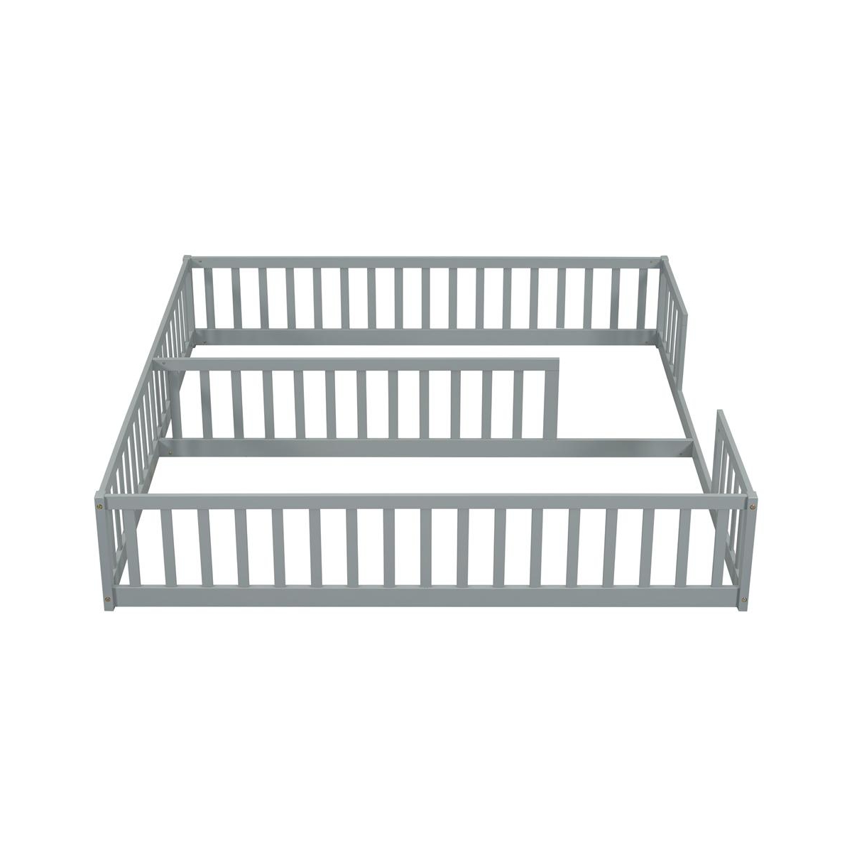 Click here for Cesicia Double Twin Floor Bed with Safety Fence Lo... prices