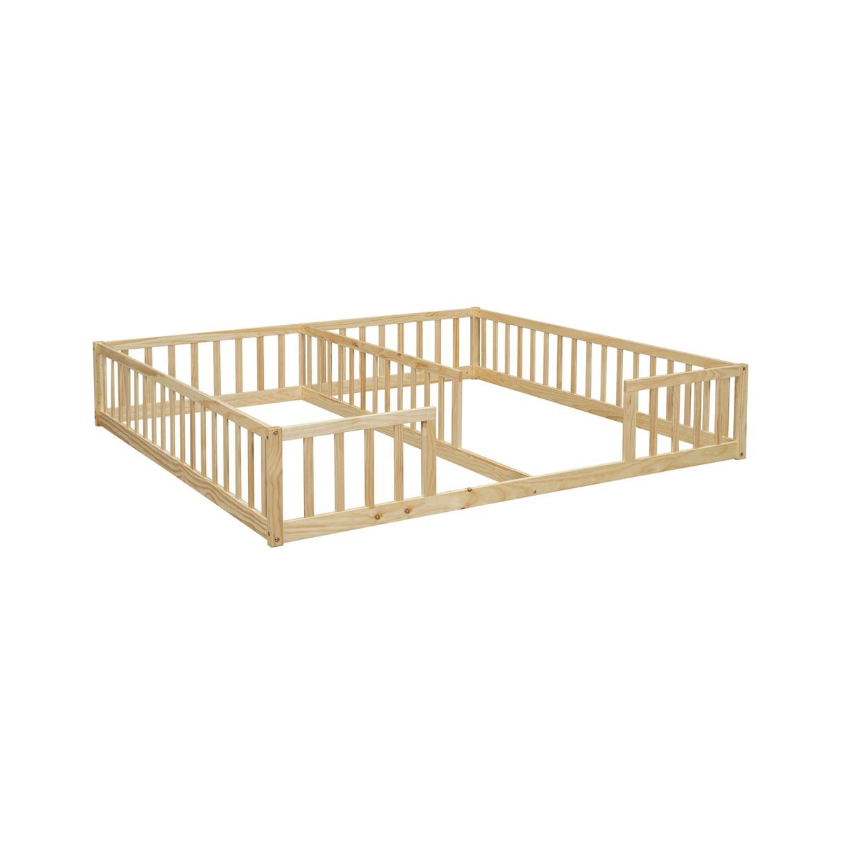 Click here for Cesicia Double Twin Floor Bed with Safety Fence Lo... prices