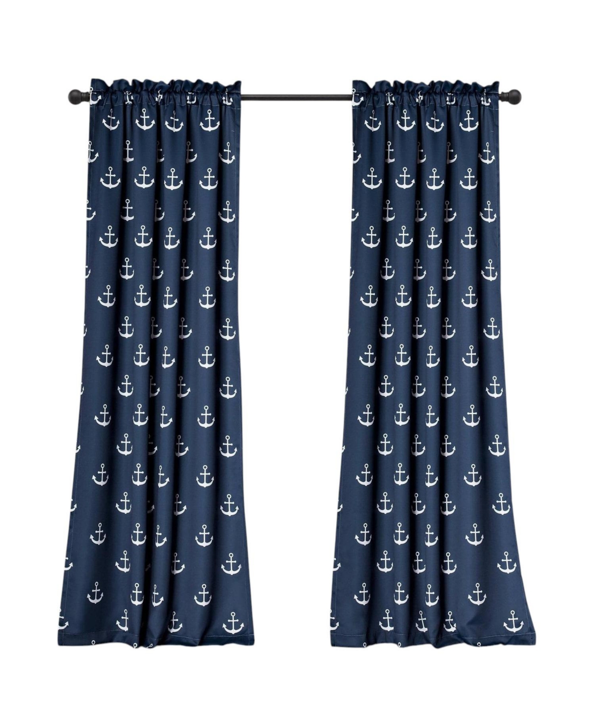 Click here for Slickblue 84x52 Inch Navy Nautical Anchor Curtain... prices