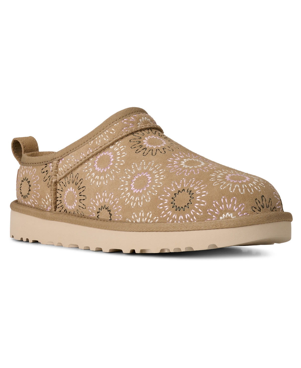 Click here for Ugg Womens Classic Micro Sun Stitch Slip-On Slippe... prices