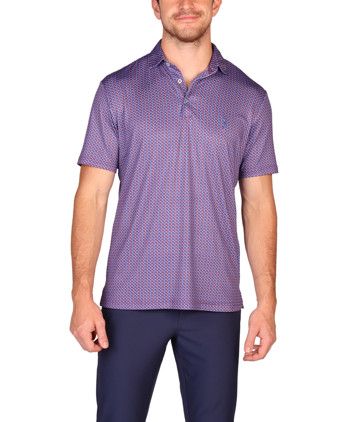 Click here for Tailorbyrd Mens Footballs Performance Polo - Burgu... prices