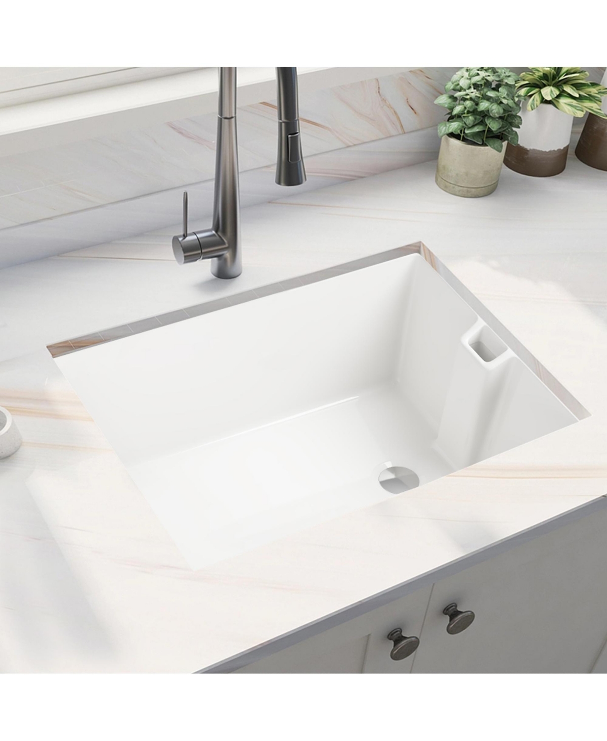 Click here for flynama 24x18inch White Ceramic Single Bowl Kitche... prices