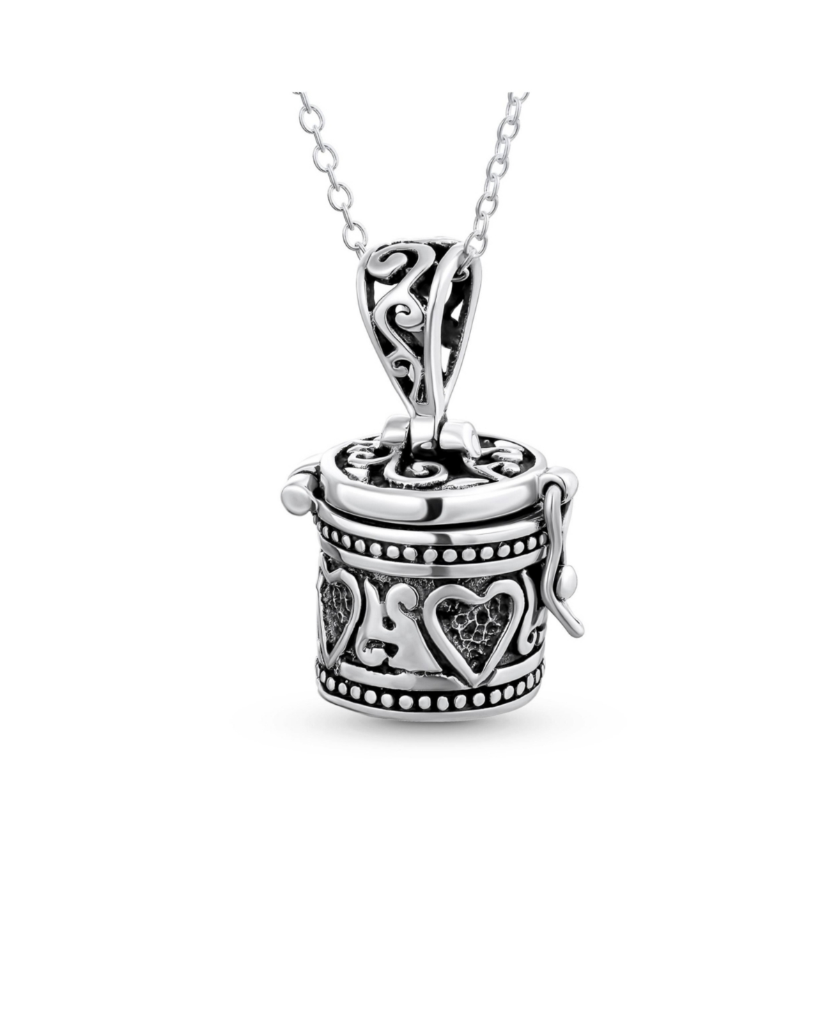 Click here for Bling Jewelry -Style Heart Prayer Box Locket Neckl... prices