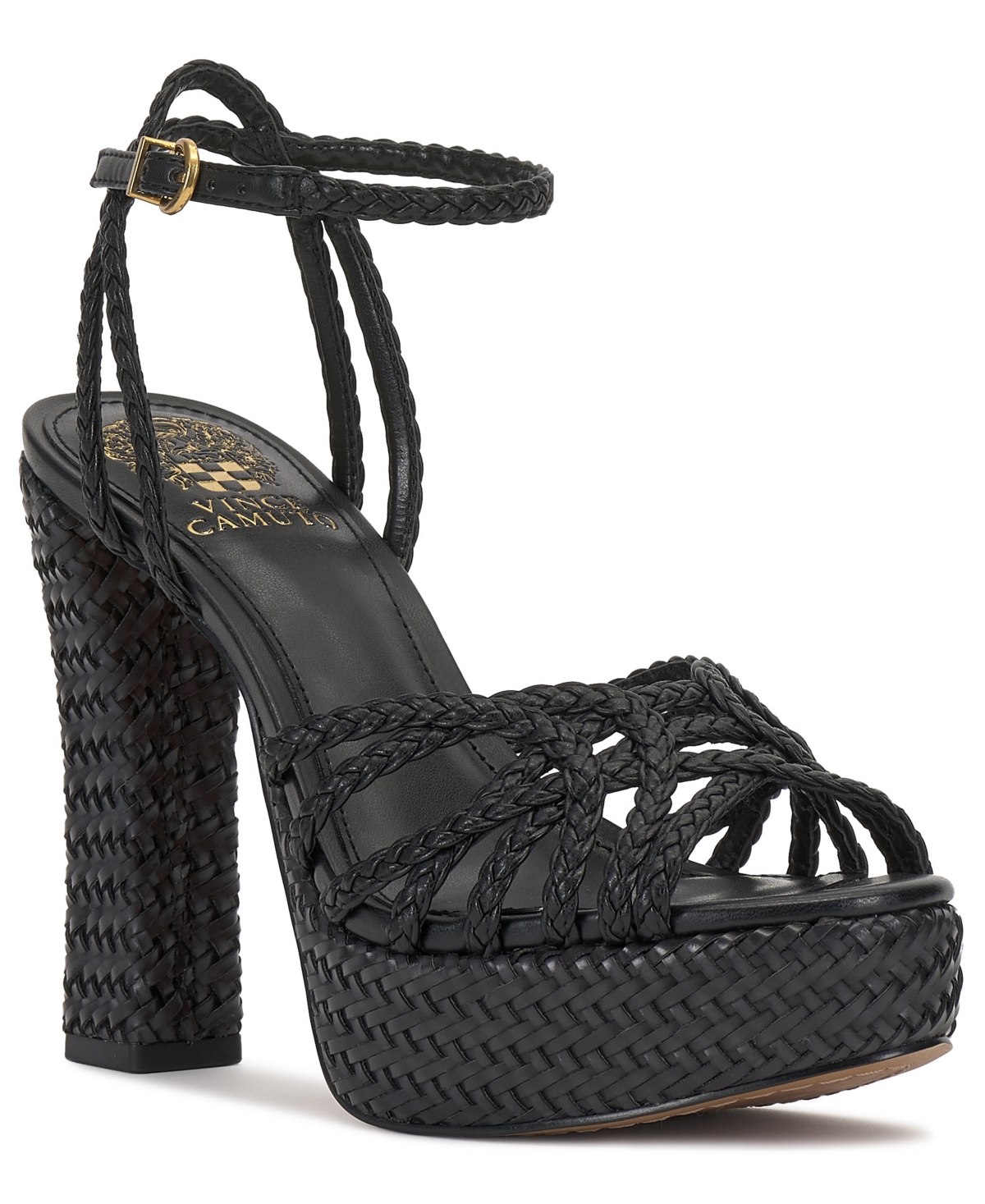 Click here for Vince Camuto Womens Samlee Braided Strappy Block H... prices