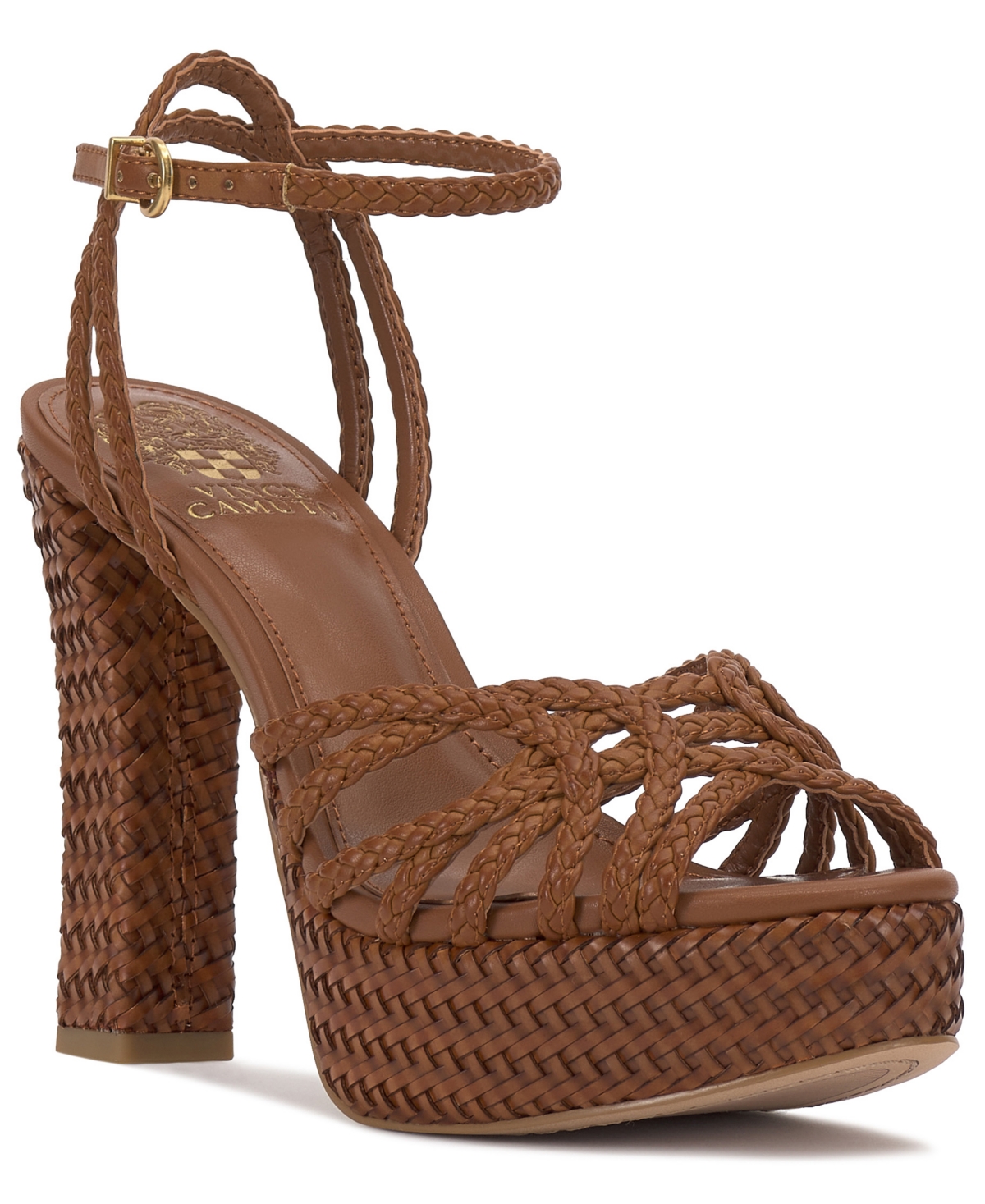 Click here for Vince Camuto Womens Samlee Braided Strappy Block H... prices