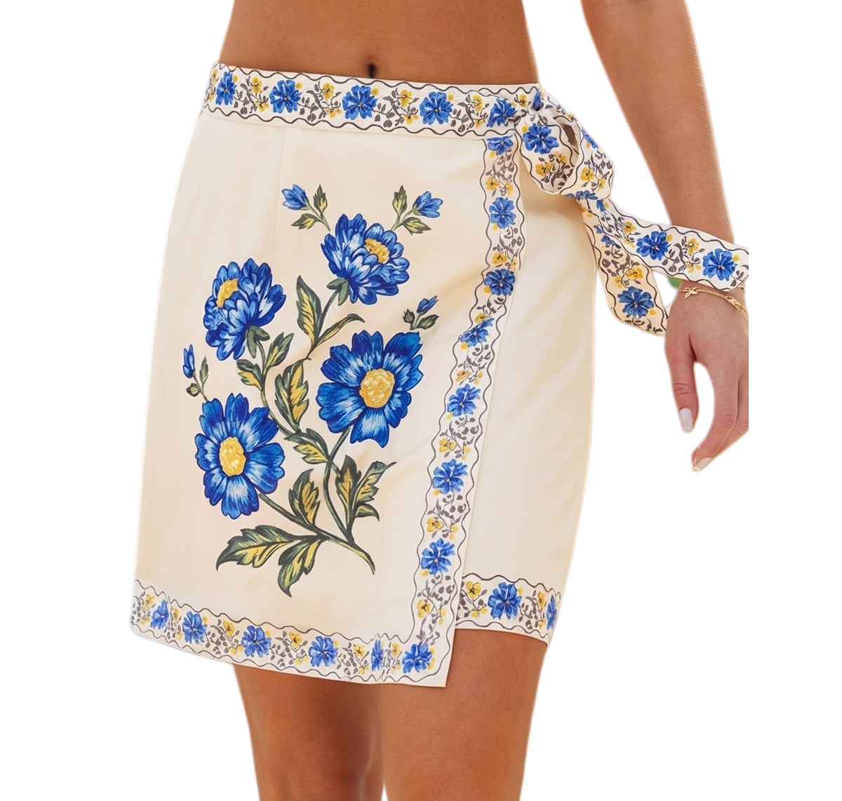 Click here for Cupshe Womens Turquoise Tides Floral Mini Skirt -... prices