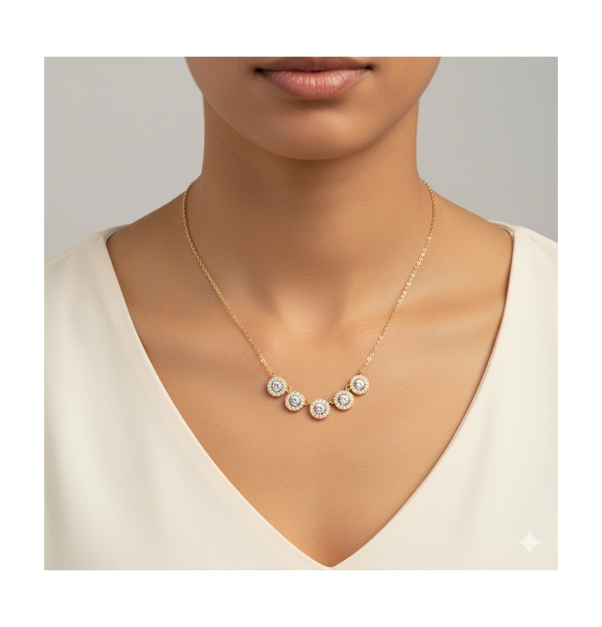 Click here for Etoielle Cocktail Necklace with Created White Topa... prices