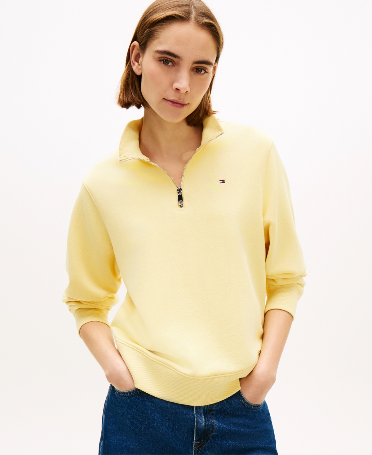 Click here for Tommy Hilfiger Womens Half-Zip Sweatshirt - Citron... prices