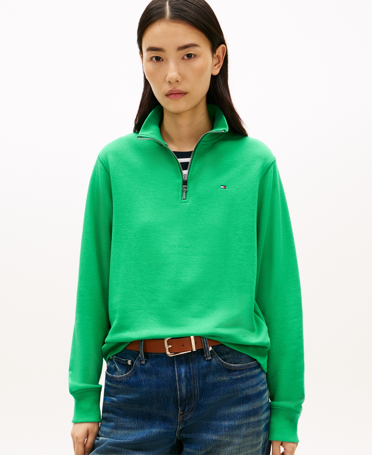 Click here for Tommy Hilfiger Womens Half-Zip Sweatshirt - Jade W... prices