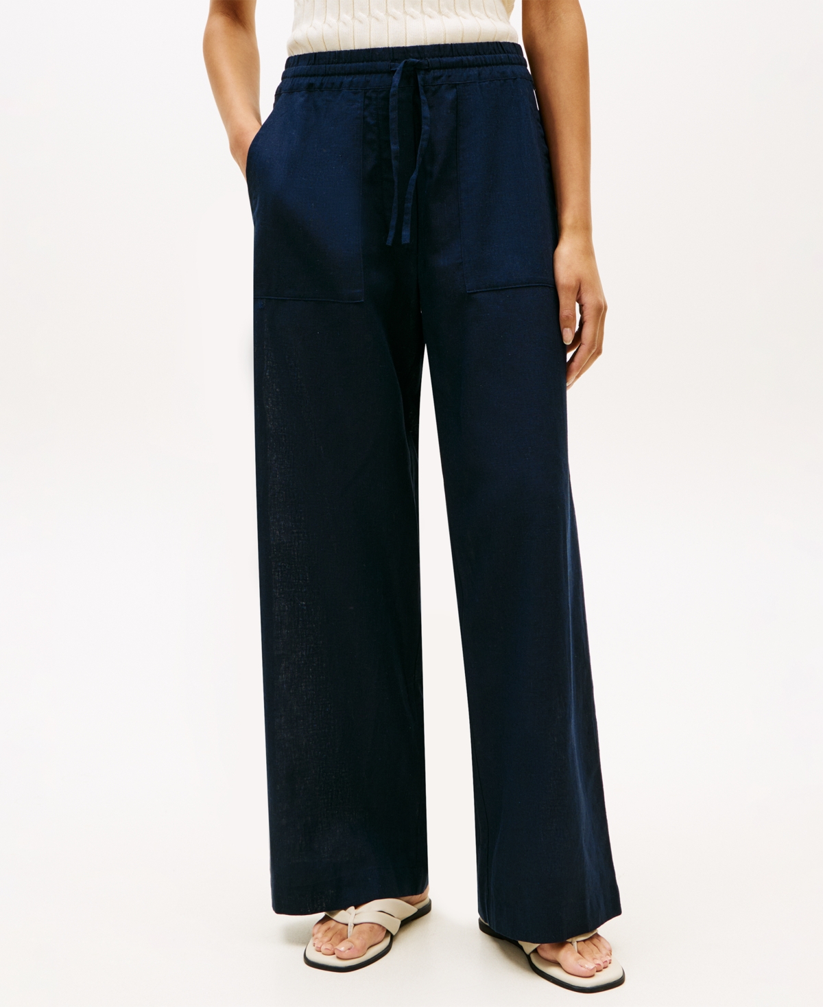 Click here for Tommy Hilfiger Womens Wide-Leg Pull-On Pants - Dar... prices