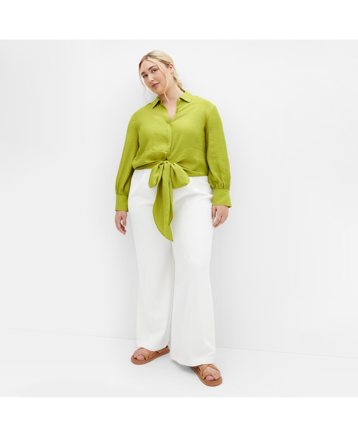 Click here for City Chic Plus Size Rosabella Shirt - Green prices