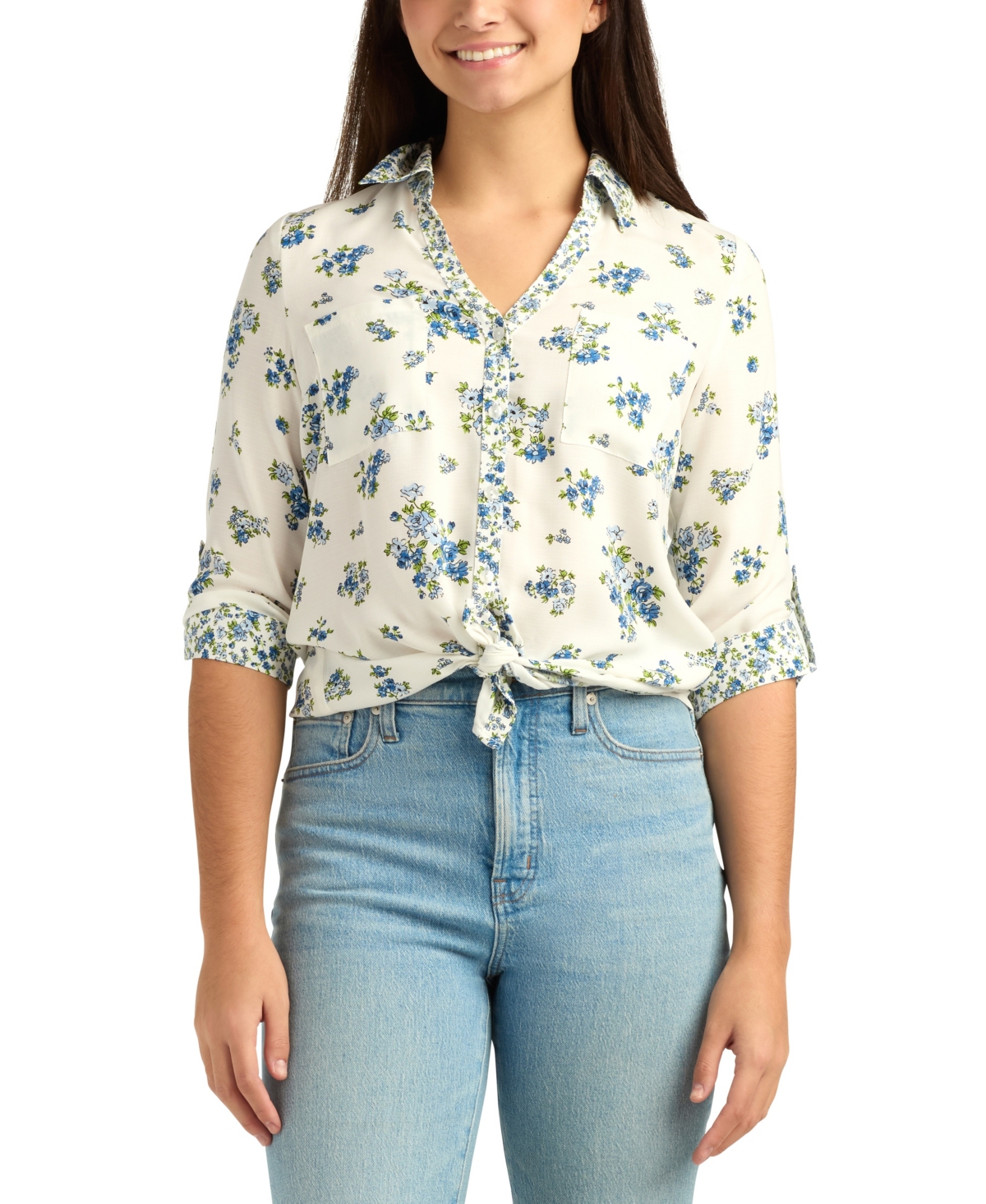 Click here for Bcx Juniors Printed Collared Shirt - Color 4 prices
