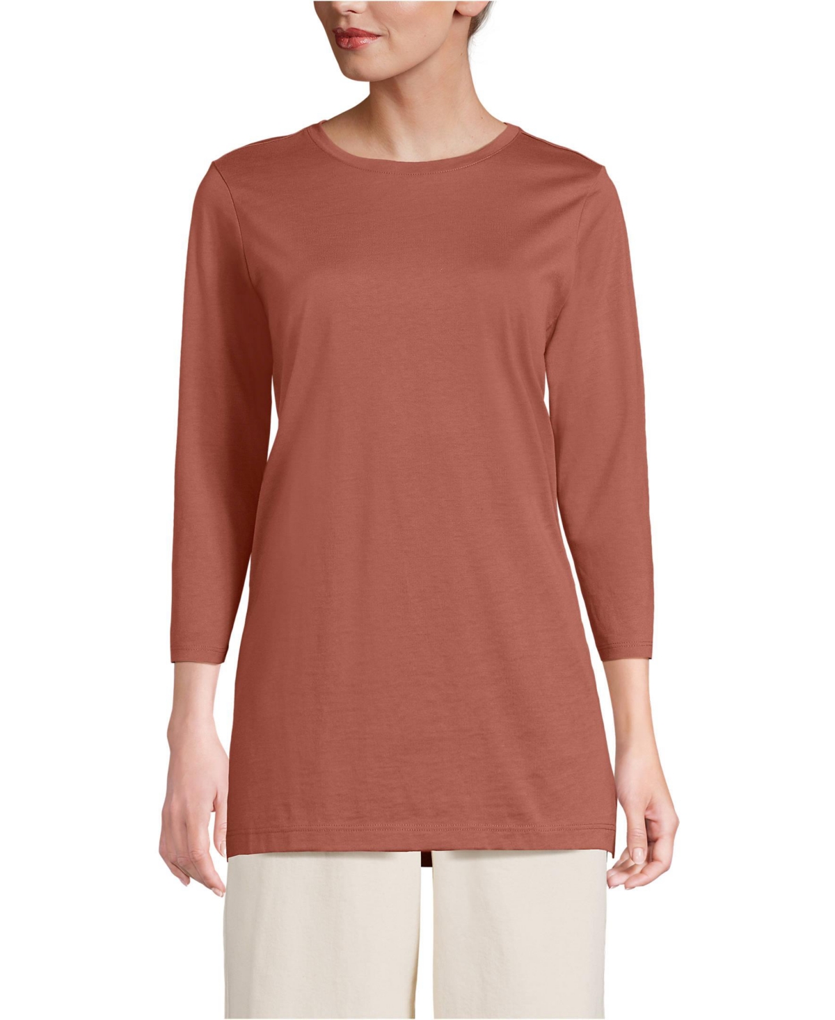 Click here for Lands End Womens Petite 3/4 Sleeve Cotton Supima T... prices