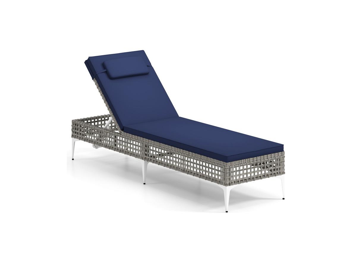Click here for Slickblue Outdoor Chaise Lounge Chair with 6 Posit... prices