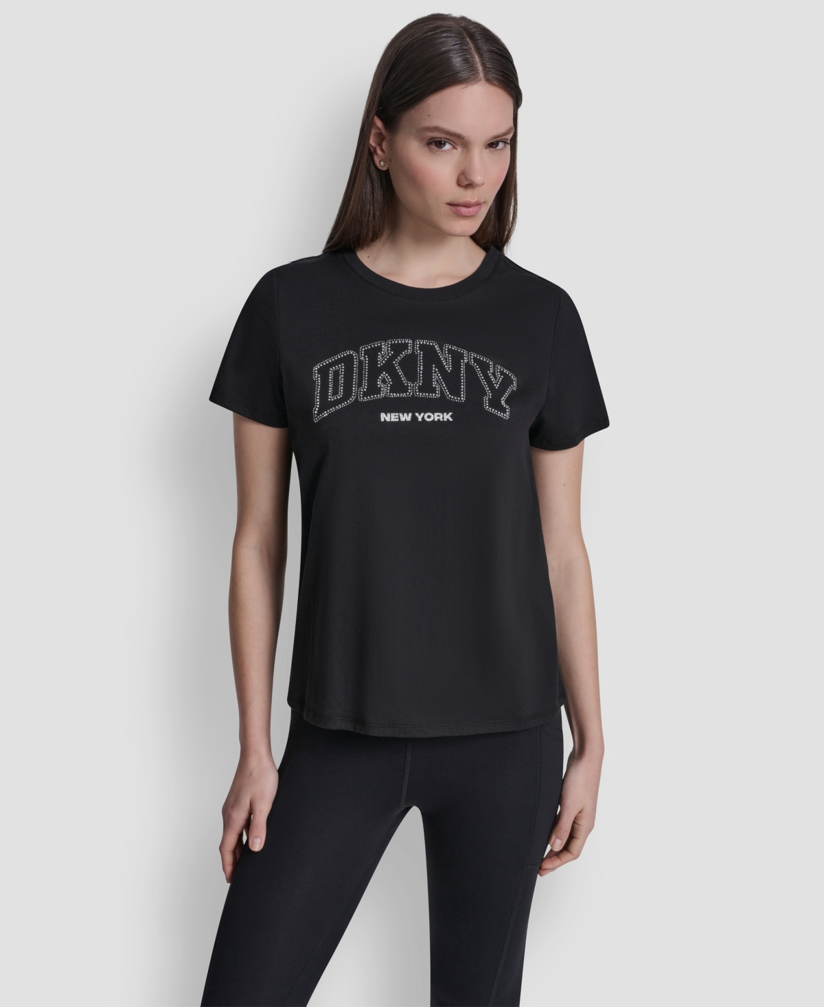 Click here for Dkny Sport Womens Rhinestone Varsity Logo Relaxed... prices