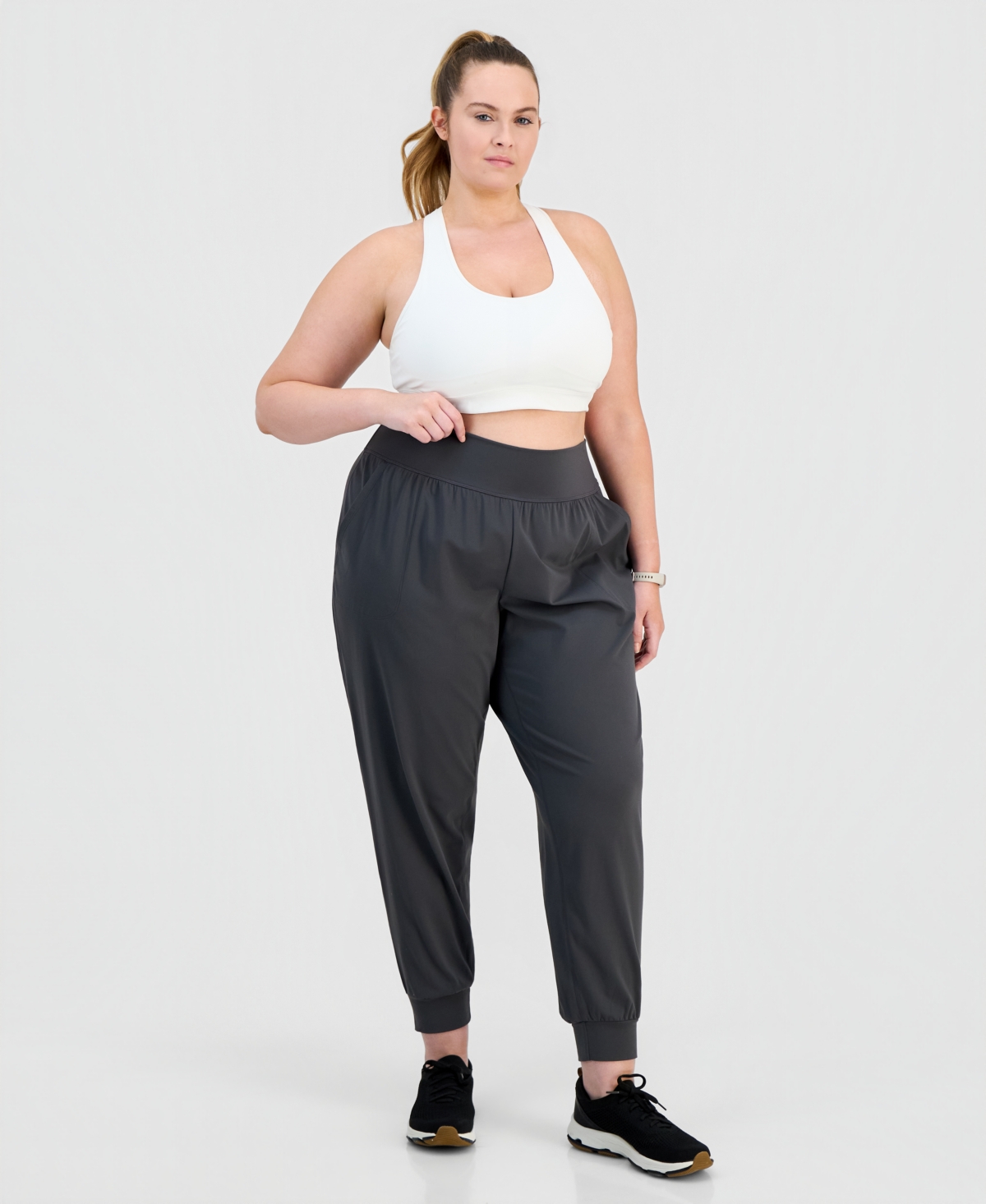 Click here for D Ideology Plus Size Studio Ankle Jogger Pants  Ma... prices