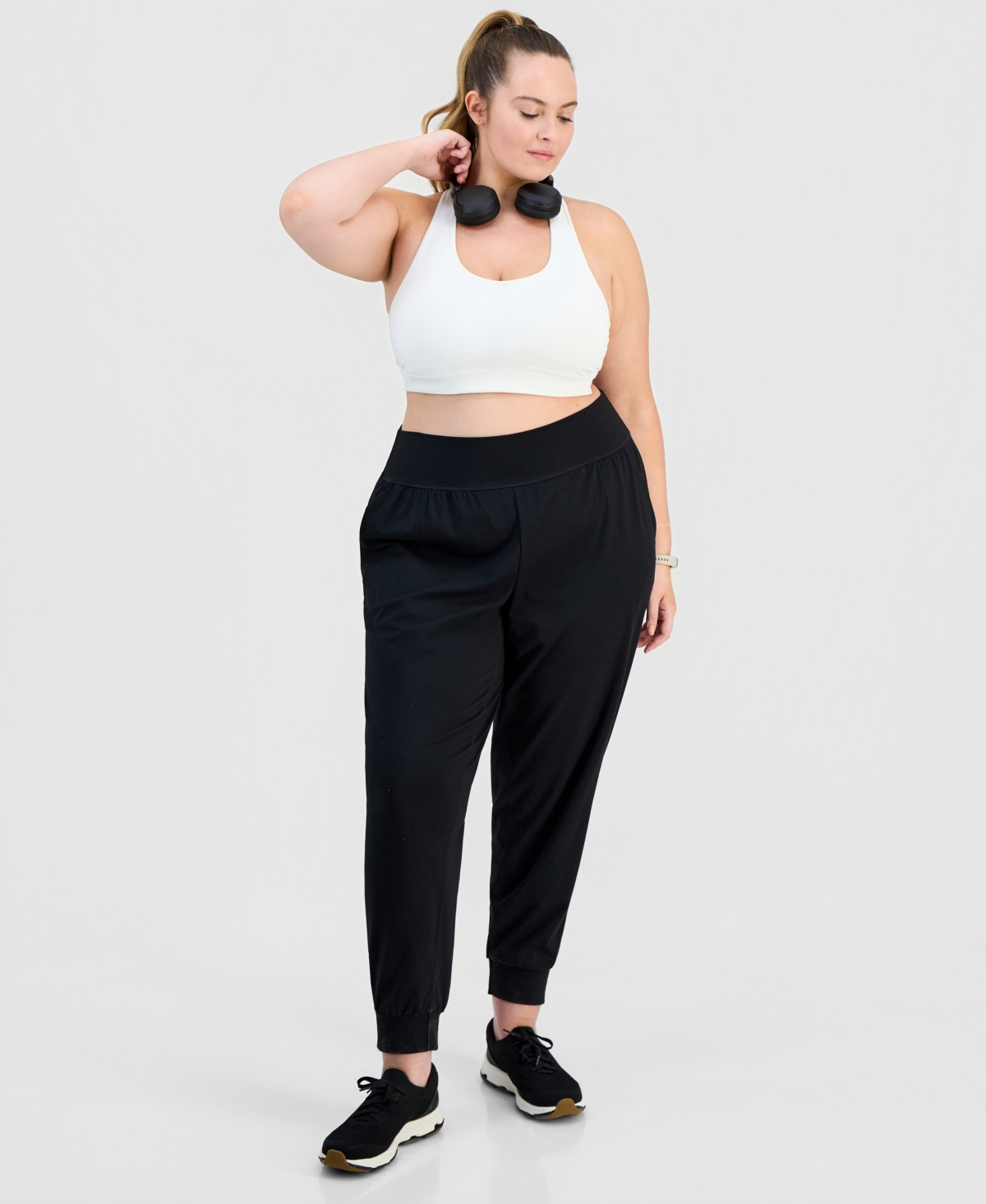Click here for D Ideology Plus Size Studio Ankle Jogger Pants  Ma... prices