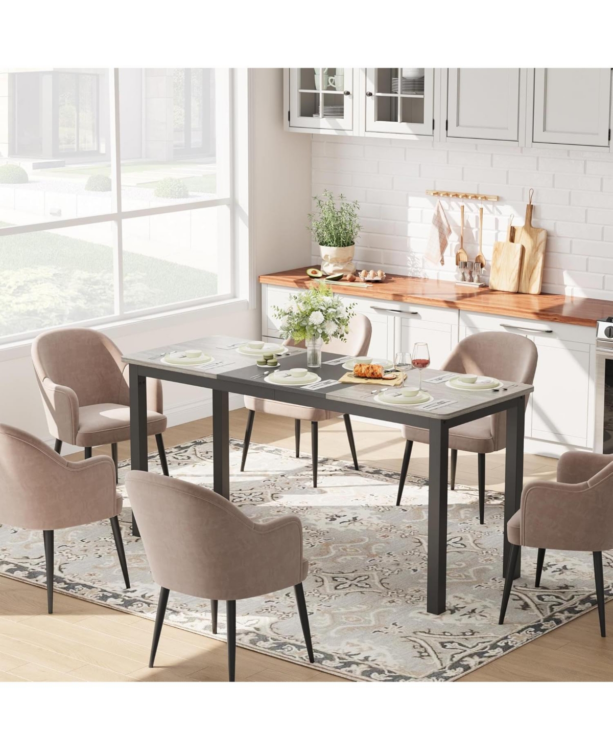 Click here for Gaomon Kitchen Table Dining Table for 4-6 People 6... prices