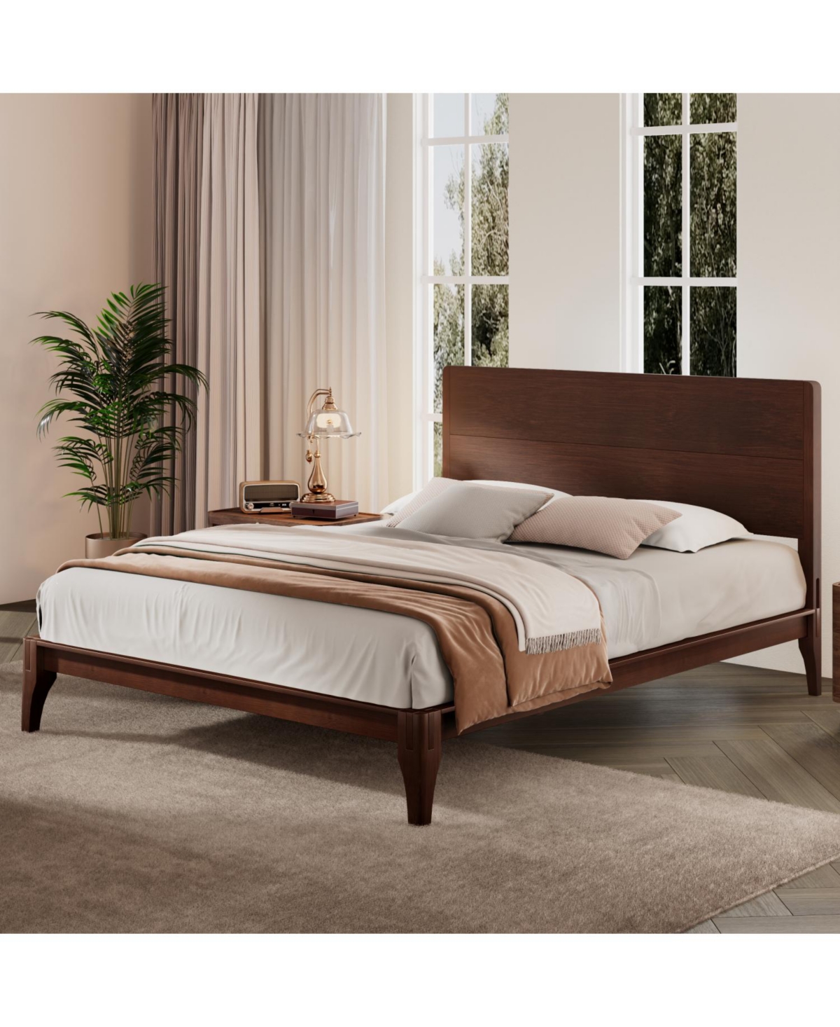 Click here for Streamdale Furniture Queen Bamboo Platform Bed - C... prices